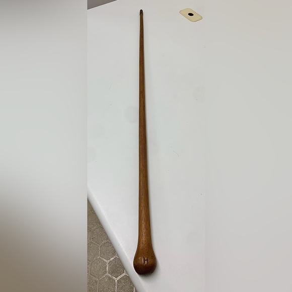 Art | Antque Primitive Turned Wood Bulb Handled Cane Walking Stick ...